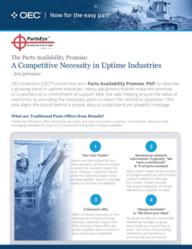 OEC Inventory Optimization Software for Heavy Equipment Manufacturing